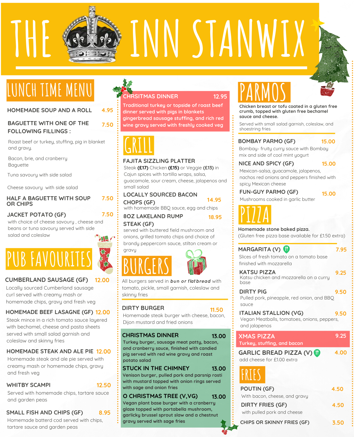 Main Menu - Crown Inn