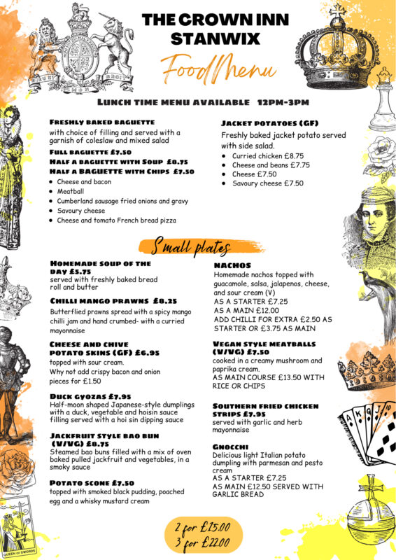 Main Menu - Crown Inn